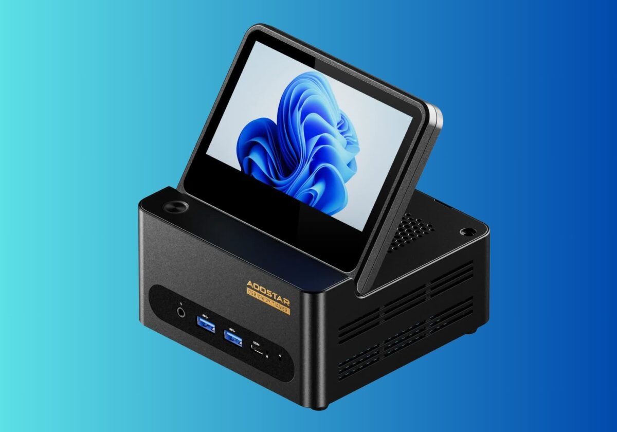 Ce mini PC de la taille d'une paume a un écran rabattable qui rappelle ...