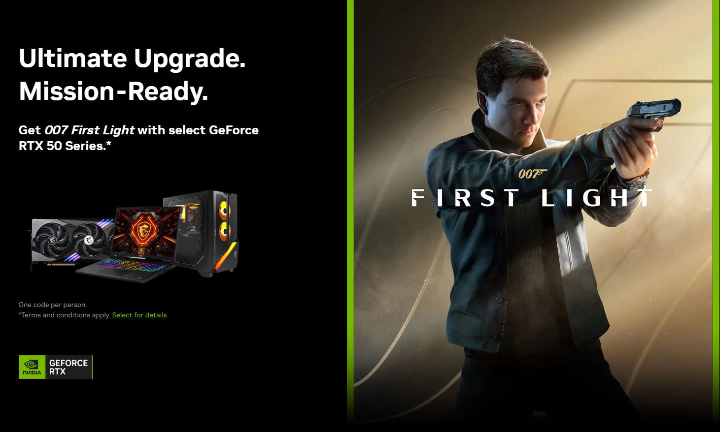NVIDIA annonce le bundle GeForce RTX 50 Series 007 First Light dès la ...